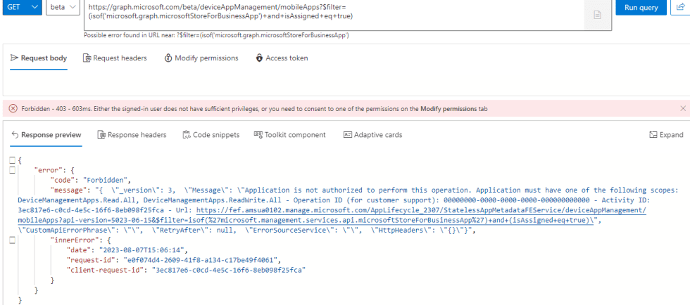 Graph Explorer Getting Started with Intune Data Analysis - Ask Garth